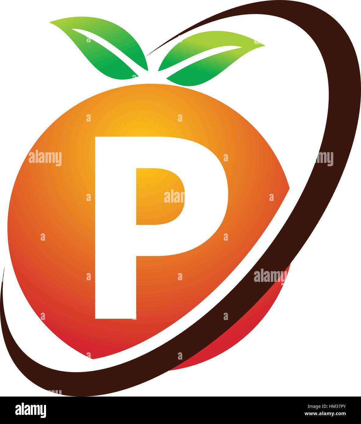 Orange Fruit Letter P Stock Vector Image & Art - Alamy