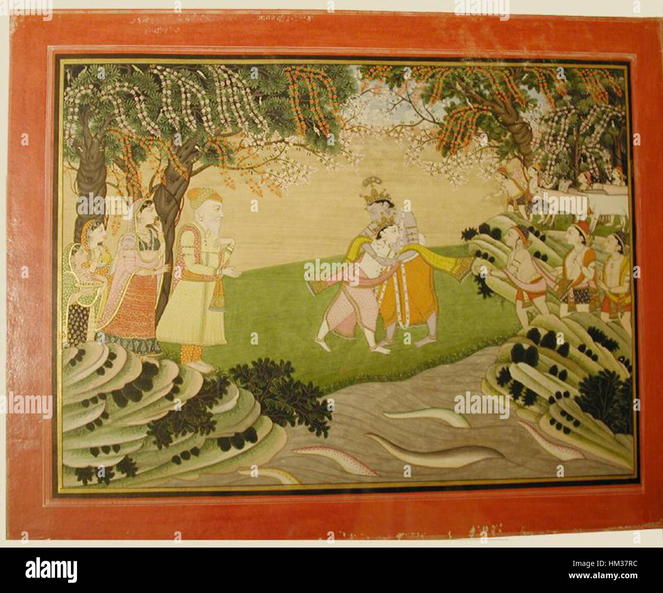This artwork depicts the legendary moment when Krishna and Balaram ...