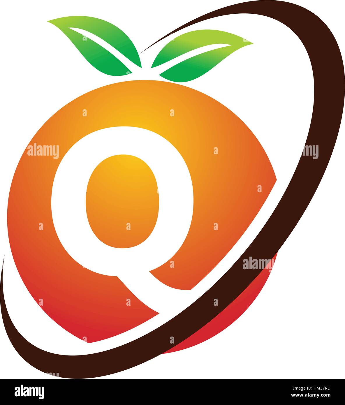 Orange Fruit Letter Q Stock Vector Image & Art - Alamy