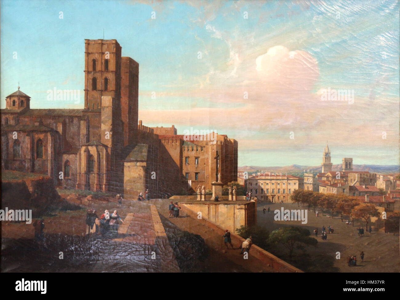 The painting 'Joyant-Ancien Palais des Papes' depicts the ancient ...