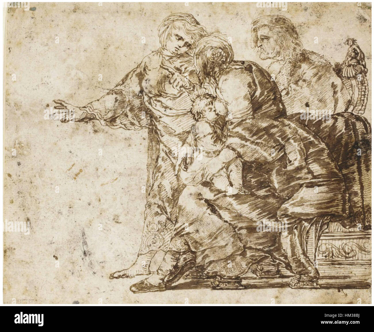 *A group of gypsy women with a child* by Jan van der Venne portrays a ...