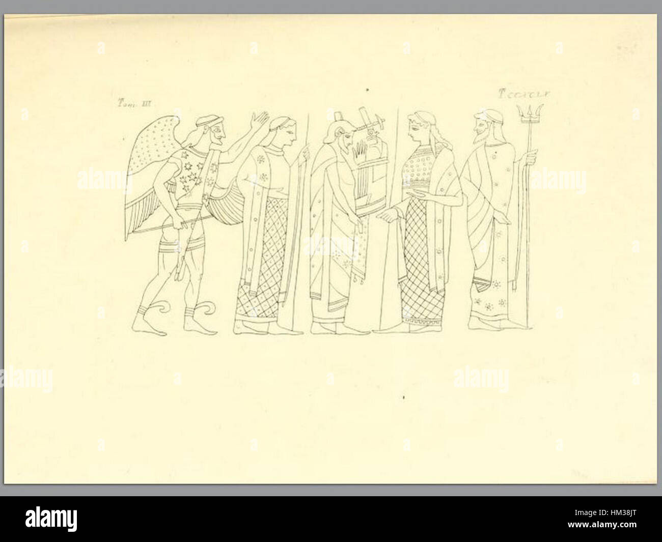 A detailed painting from the 1835 work 'Pitture di vasi fittili ...