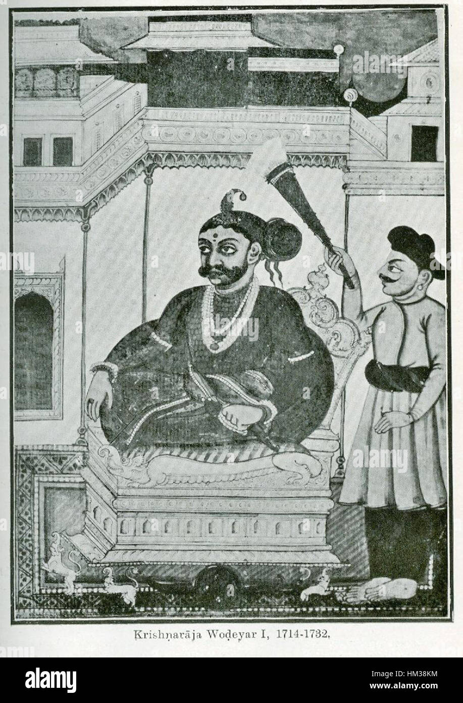 The artwork of Krishnaraja I depicts the splendor of Indian royalty ...