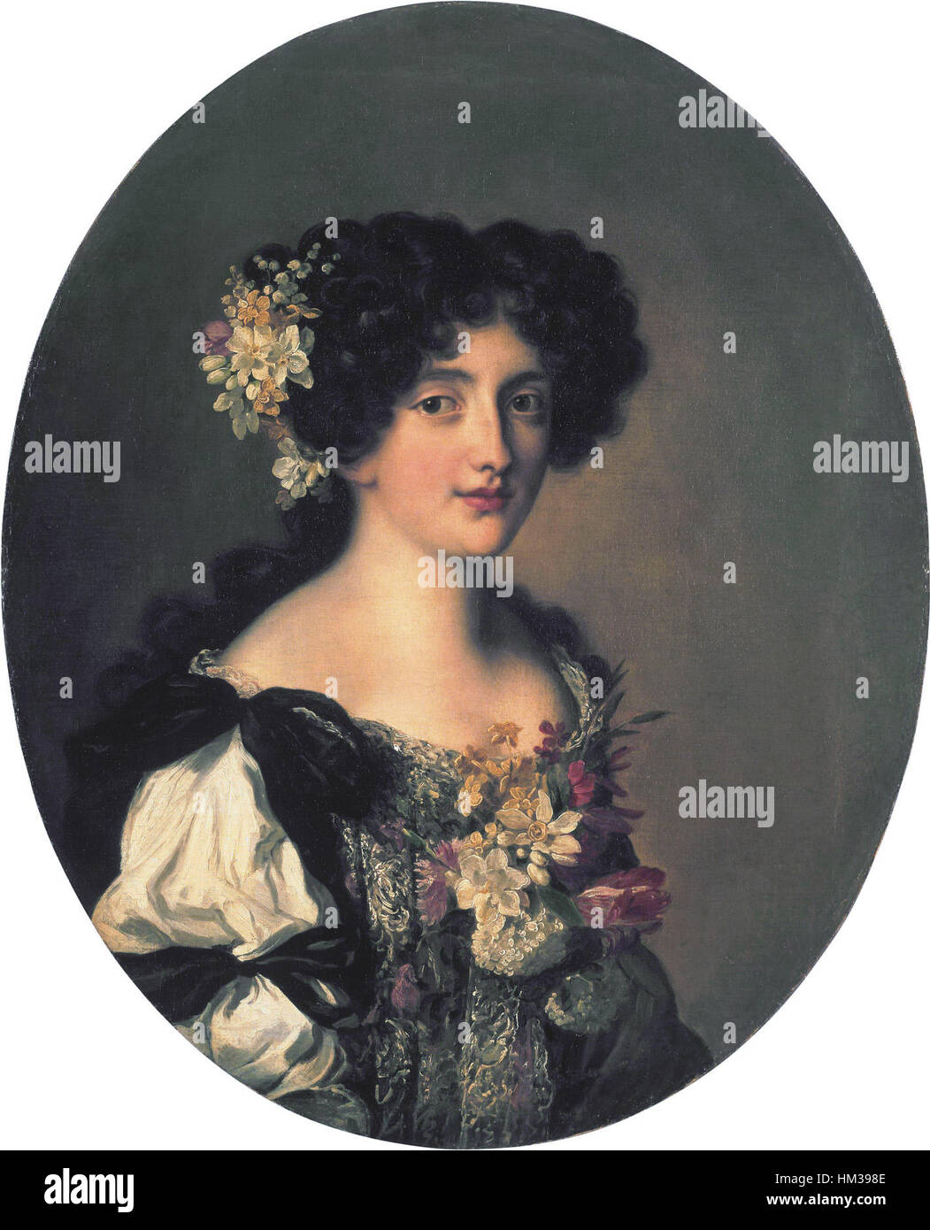 This 1671 portrait by Pierre Mignard depicts Hortense Mancini, a ...