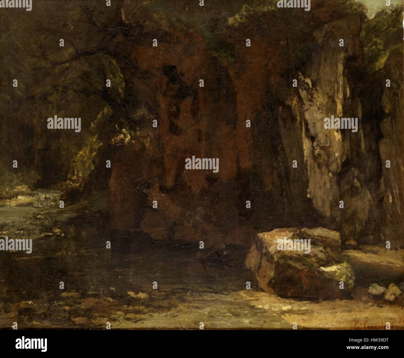 'The Cliffs of the Loue' by Gustave Courbet is a masterpiece of 19th ...