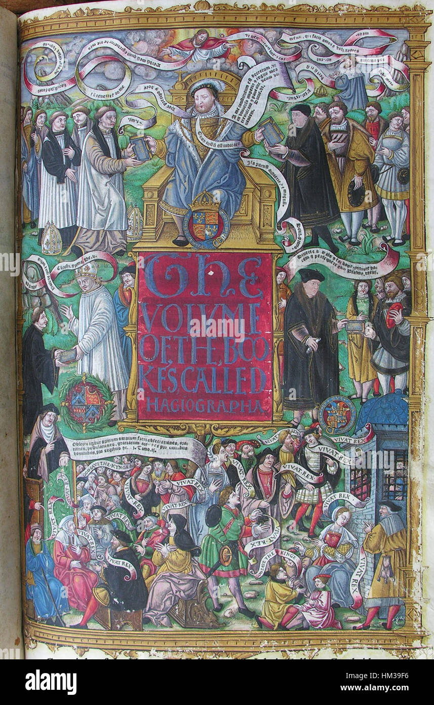 Frontispiece of the great bible of 1539 hi-res stock photography and ...