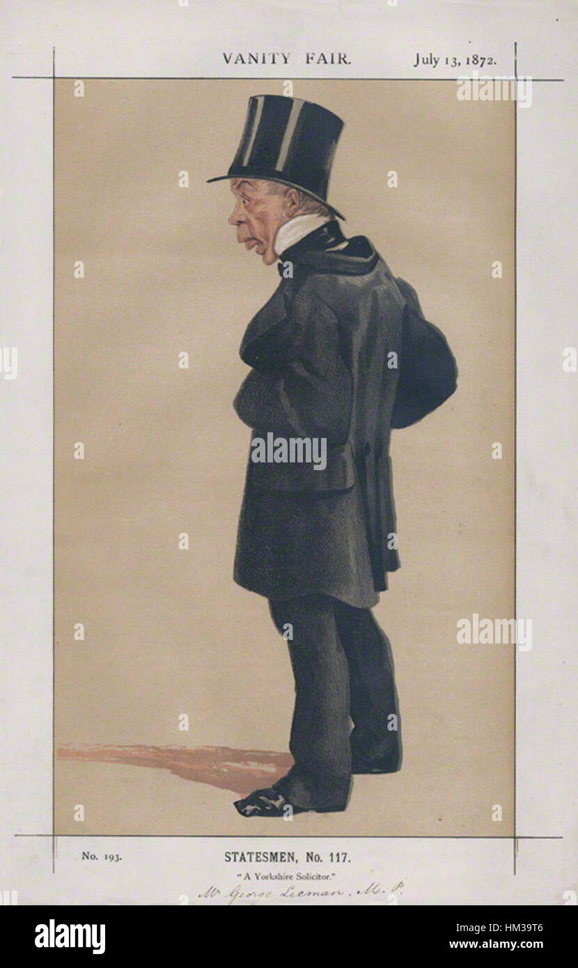 This illustration of George Leeman, published in Vanity Fair on 13 July ...
