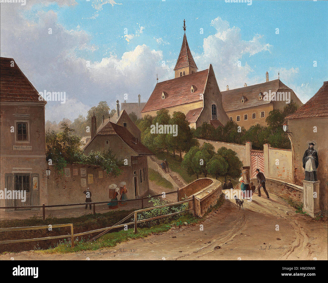 A depiction of the Lazarettkapelle in Alservorstadt, painted by Josef ...
