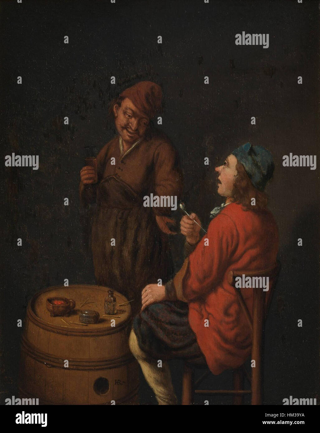 Hubert van Ravesteyn - The Smoker and the Drinker - Boijmans 1712-(ok ...