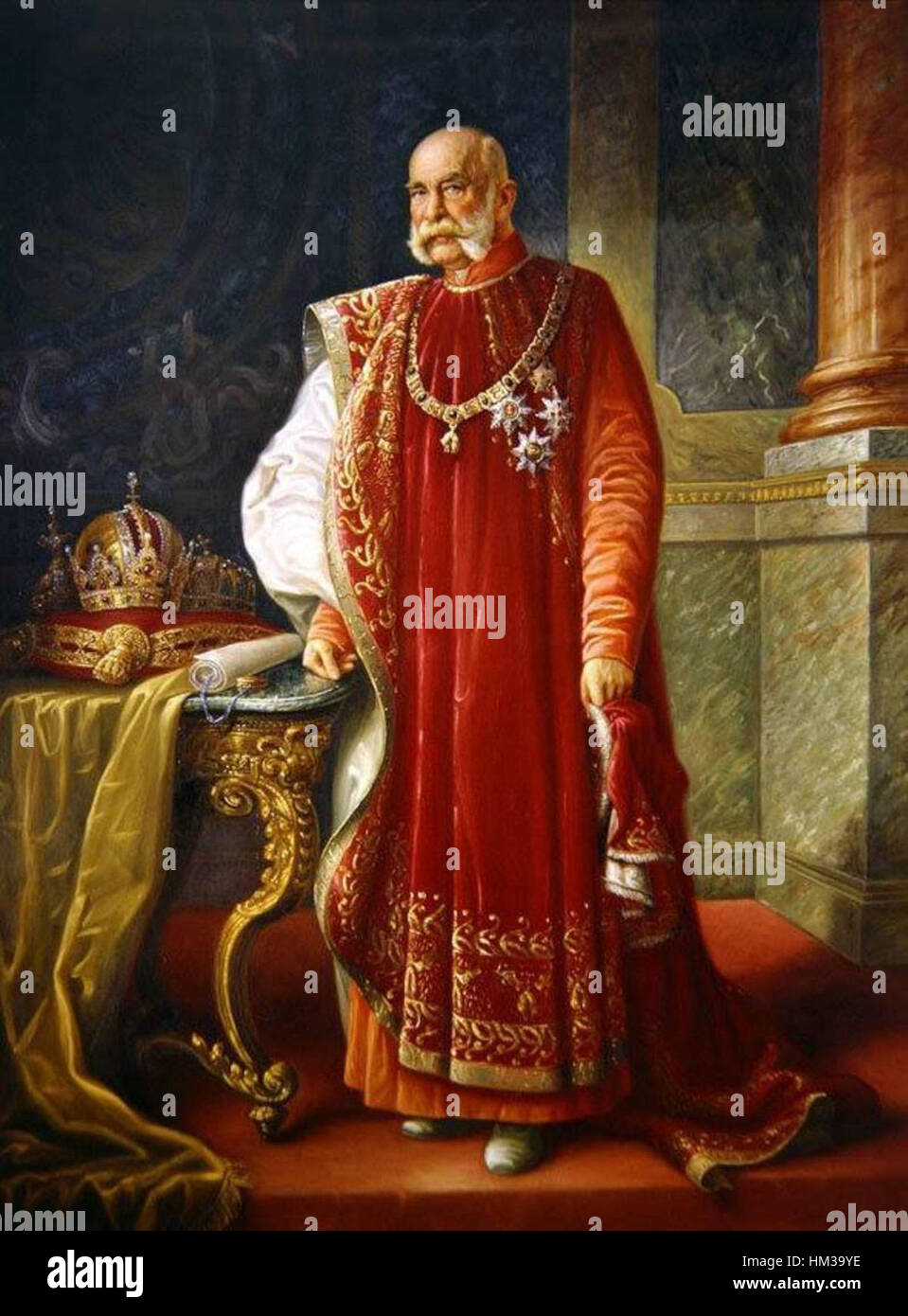 This painting portrays Kaiser Franz Joseph I of Austria in the ...
