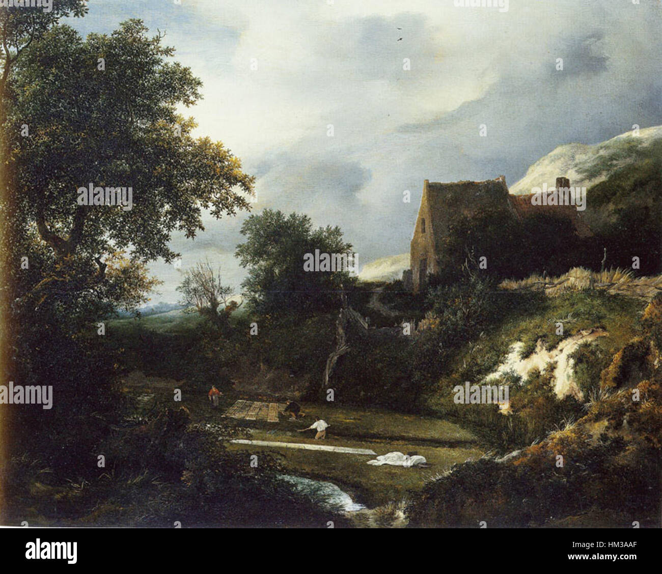 Jacob van Ruisdael's 'Bleaching Ground' depicts a serene Dutch ...