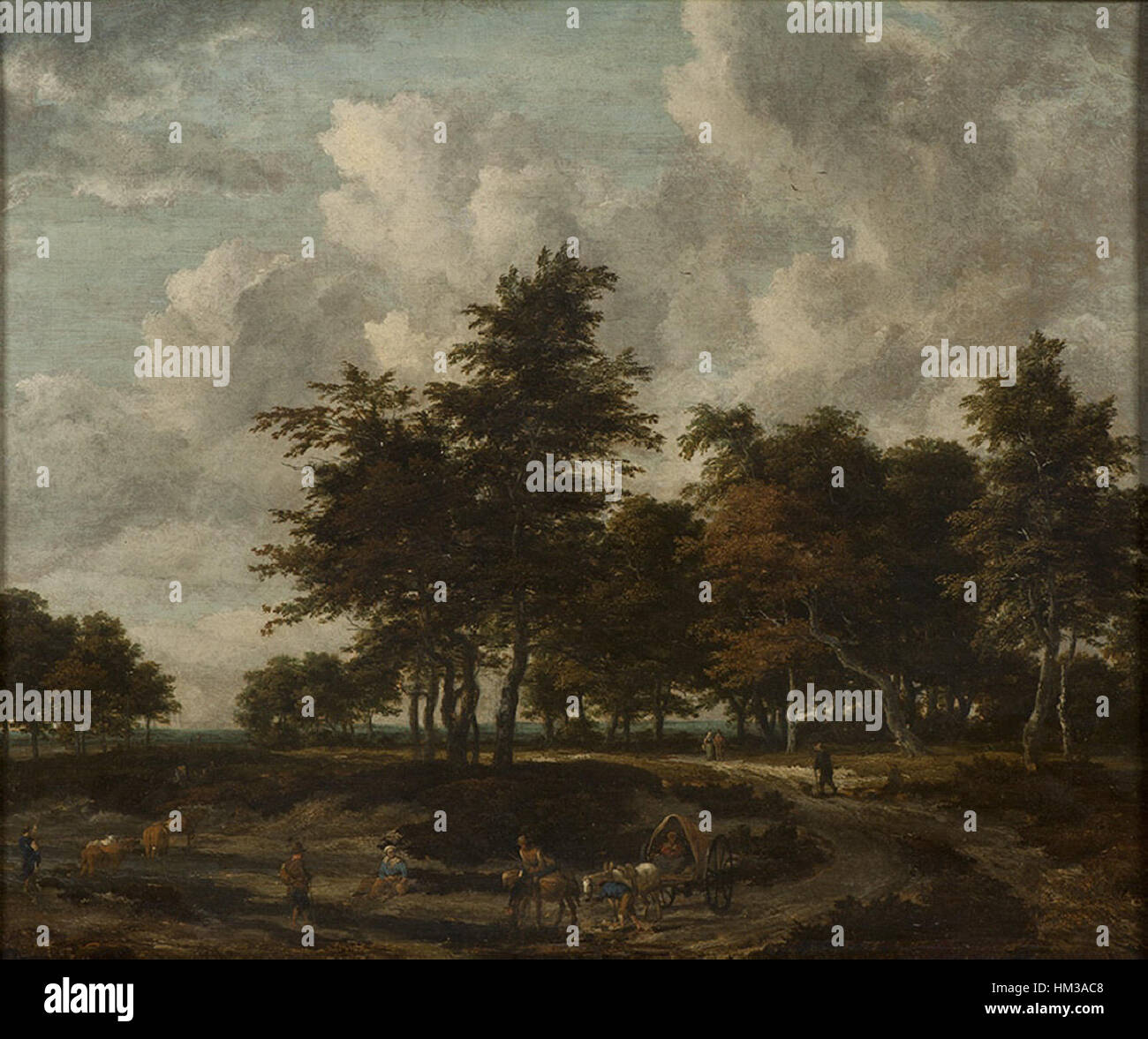 *Road through a Grove* by Jacob van Ruisdael is a masterpiece of Dutch ...