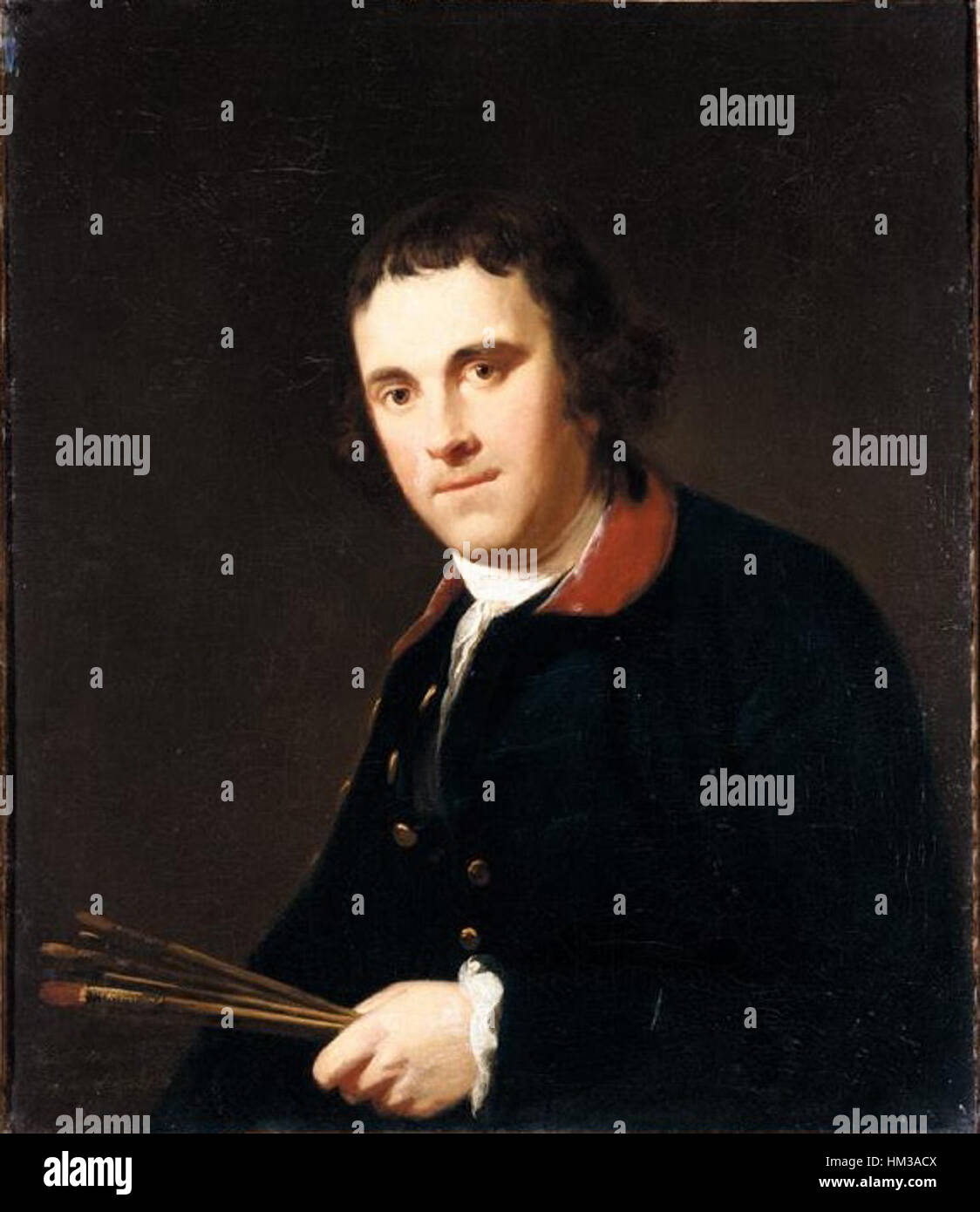 A self-portrait by Tilly Kettle, dated 1762, showcasing the artist's ...