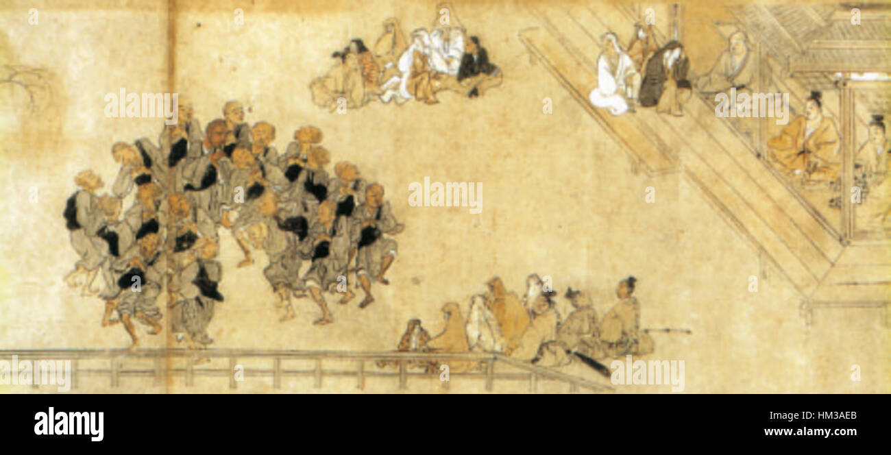 This Japanese artwork titled 'Ippen Shonin Eden', created by Kondaiji ...
