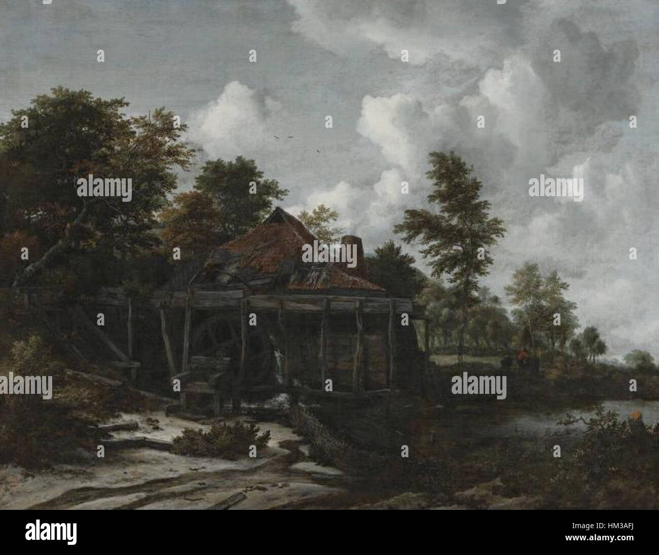 Jacob van Ruisdael’s painting ‘Watermill’ depicts a serene Dutch ...