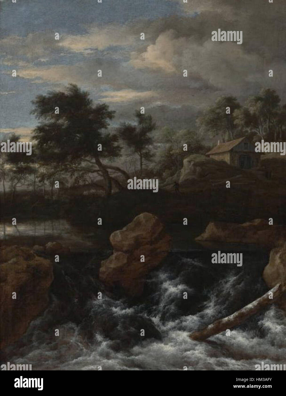 This oil painting by Jacob van Ruisdael, 'Rocky Landscape with a ...