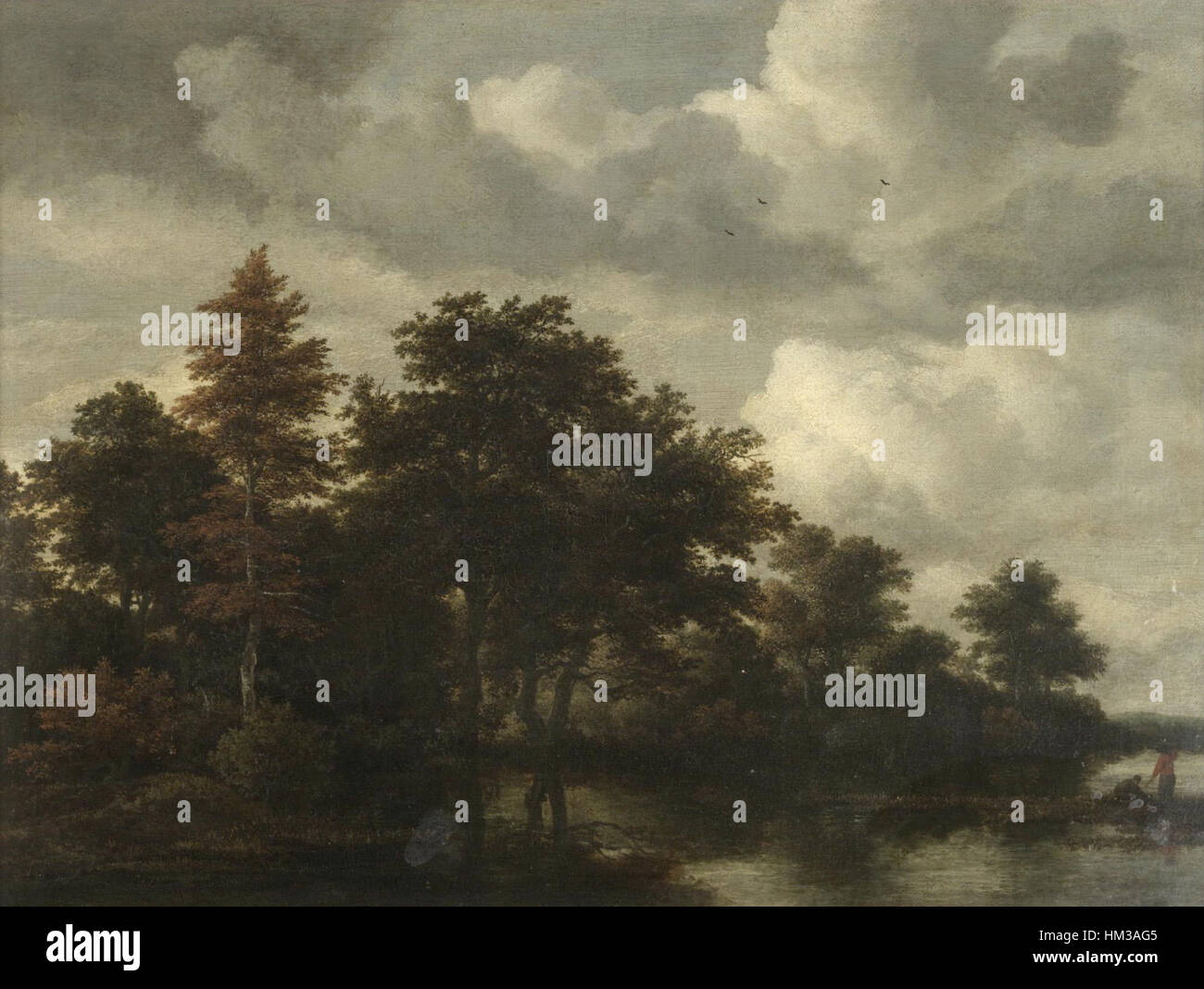 Jacob van Ruisdael’s 17th-century painting, 'A Woodland Landscape with ...