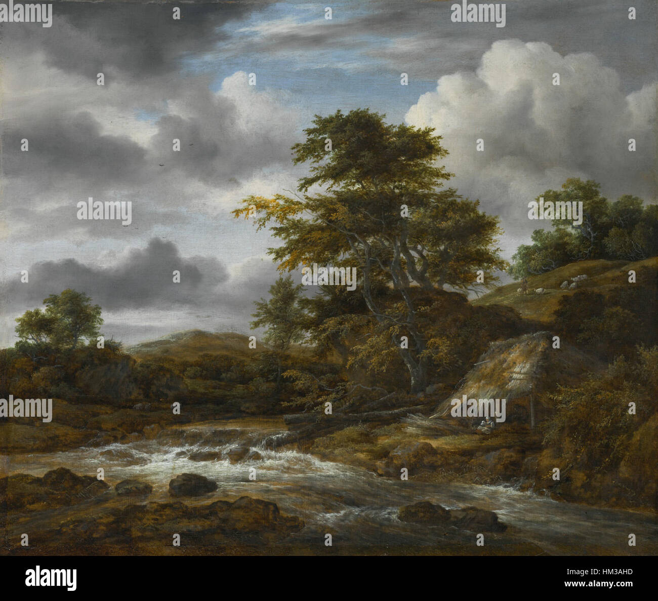 Jacob van Ruisdael's 'Low Waterfall in a Hilly Landscape with a ...