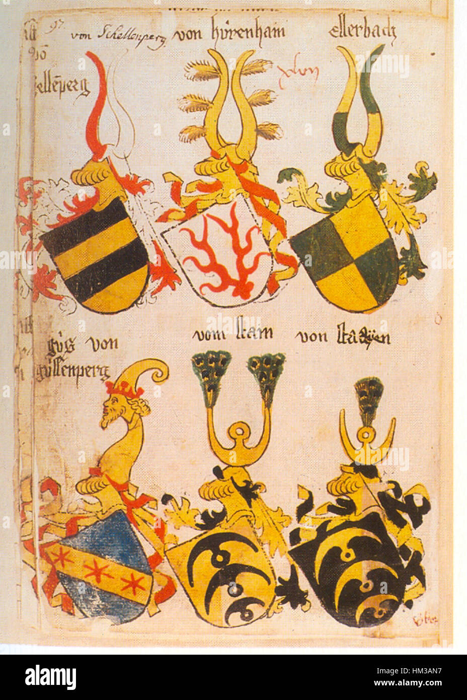 Medieval illuminated manuscript knight hi-res stock photography and ...