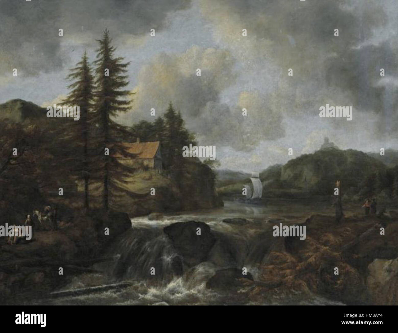 Jacob van Ruisdael's *Waterfall in a Mountain Landscape with a Ship ...