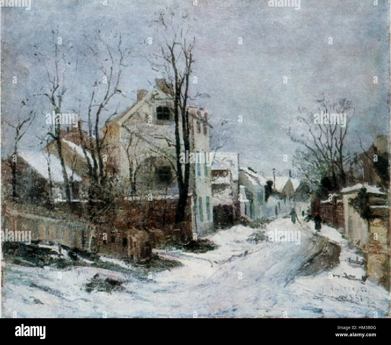 Ion Andreescu's painting 'Iarna la Barbizon' captures a winter scene in ...