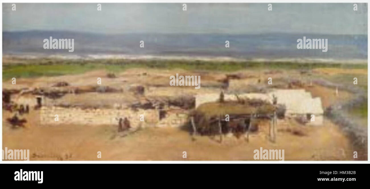 Karel Ooms' painting 'View of Jericho' captures the desert landscape ...