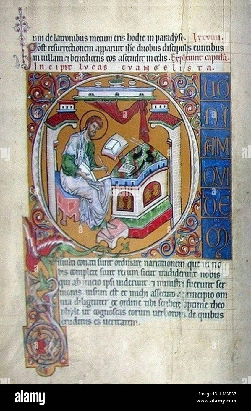 The *Goslarer Evangeliar*, a medieval manuscript, features ...