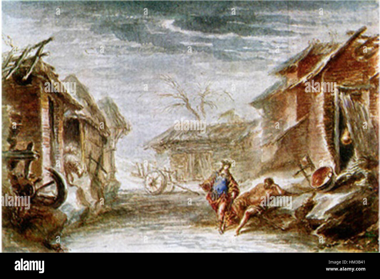 A painting by Herrera el Mozo, titled 'Los Celos Hacen Estrellas ...