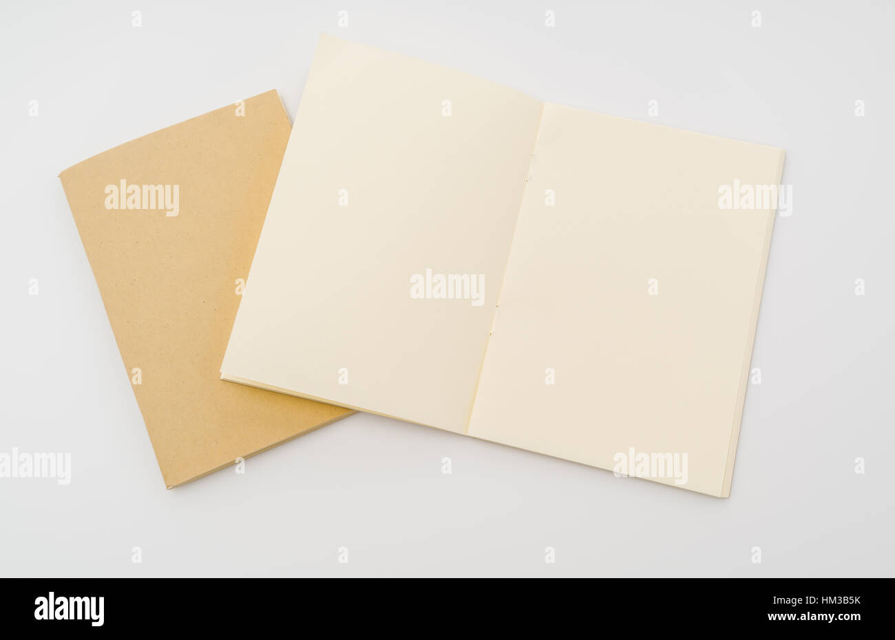 Recycled paper book on white background Stock Photo - Alamy