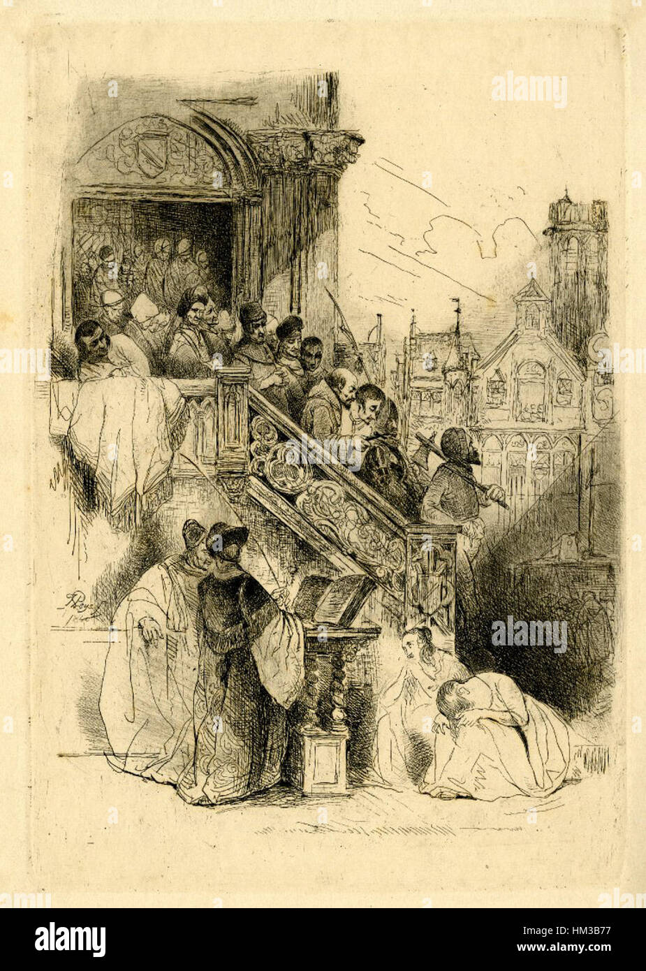 Henri Leys' painting The Execution depicts a historical execution scene ...