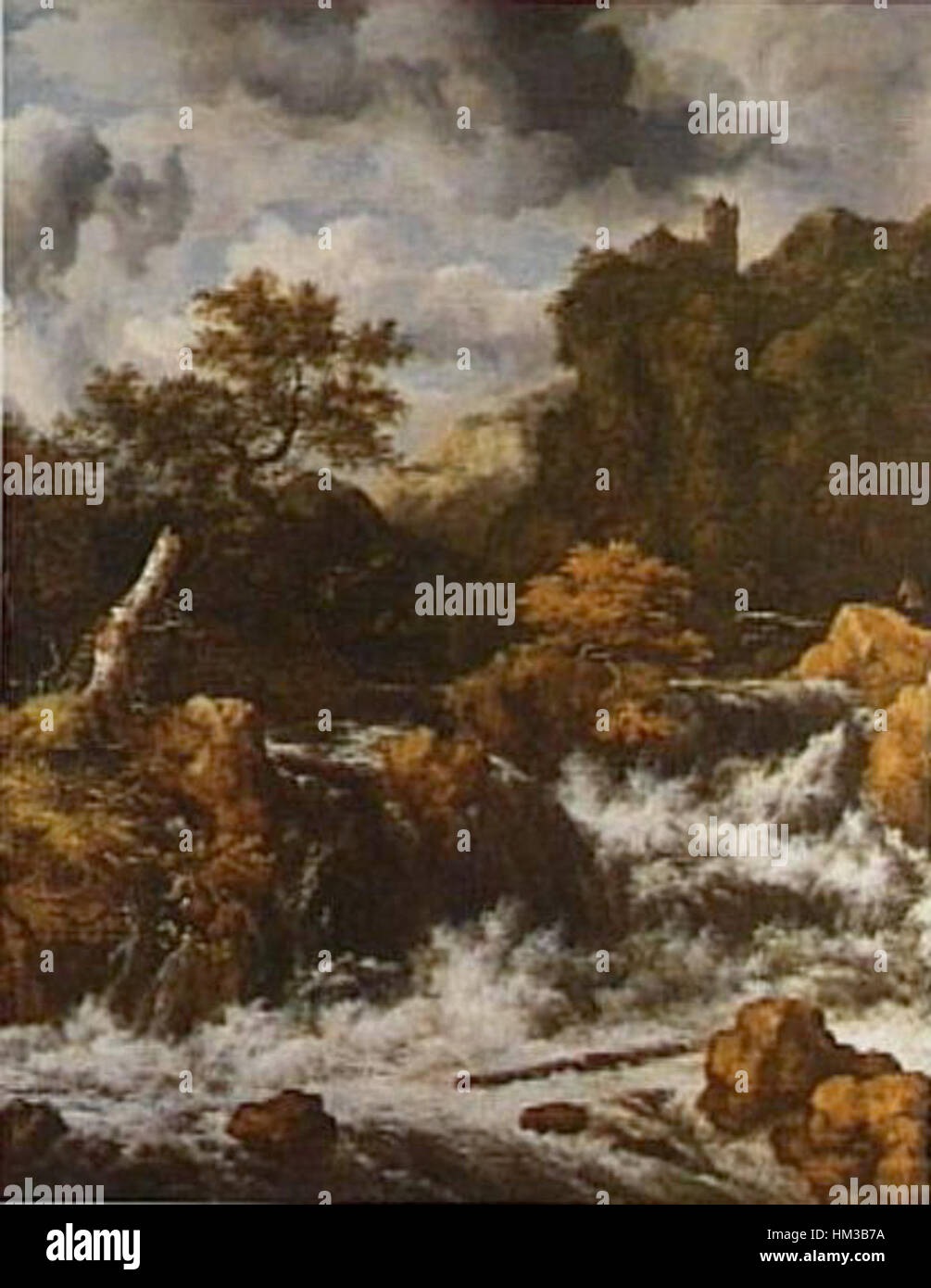 Jacob van Ruisdael's 'Landscape with Waterfall and Castle on a ...