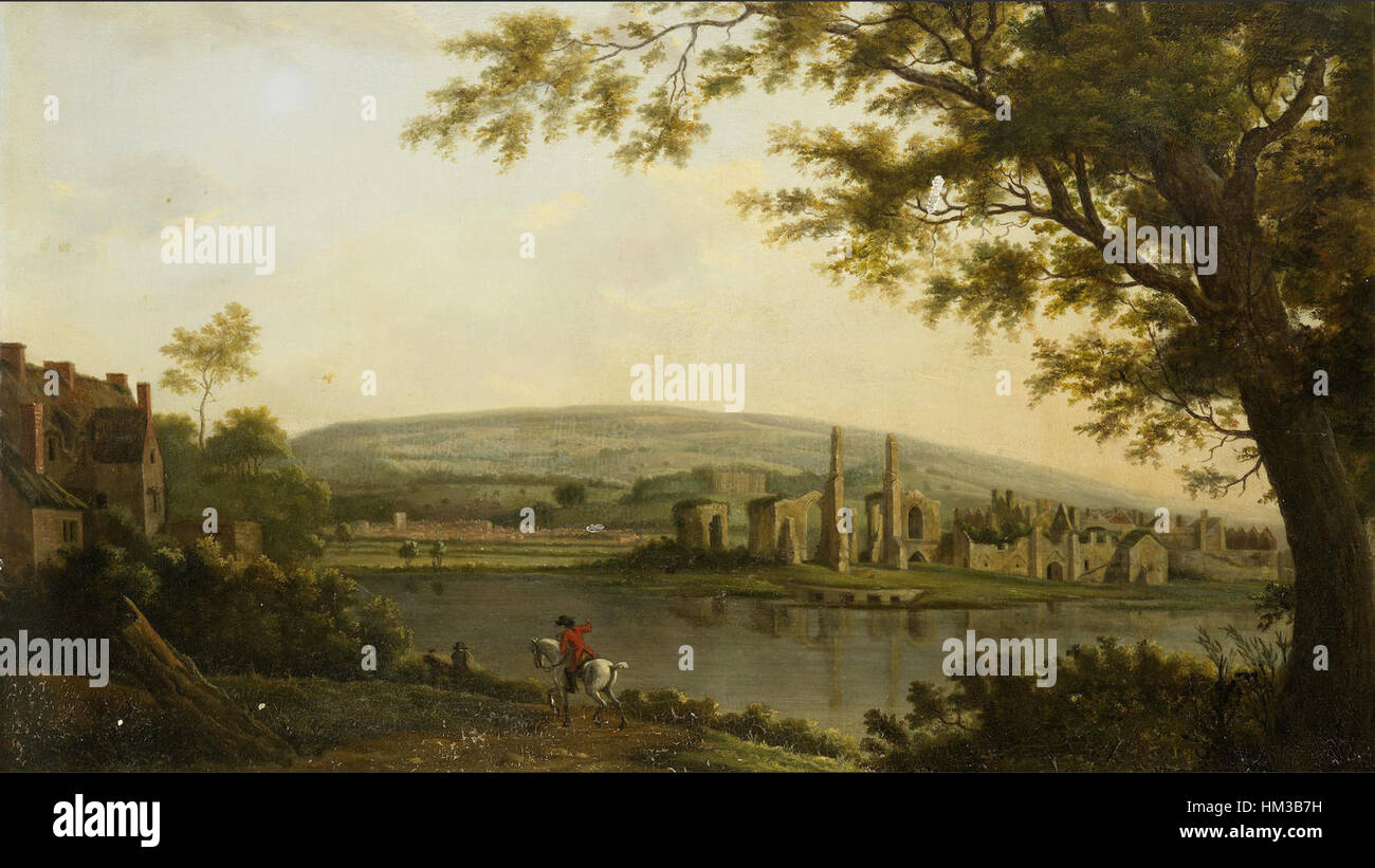 Hendrik Frans de Cort’s painting depicts Neath Abbey, with Gnoll's ...