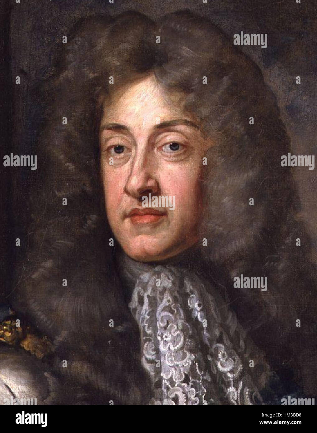 This 17th-century headshot of King James II of England showcases the ...