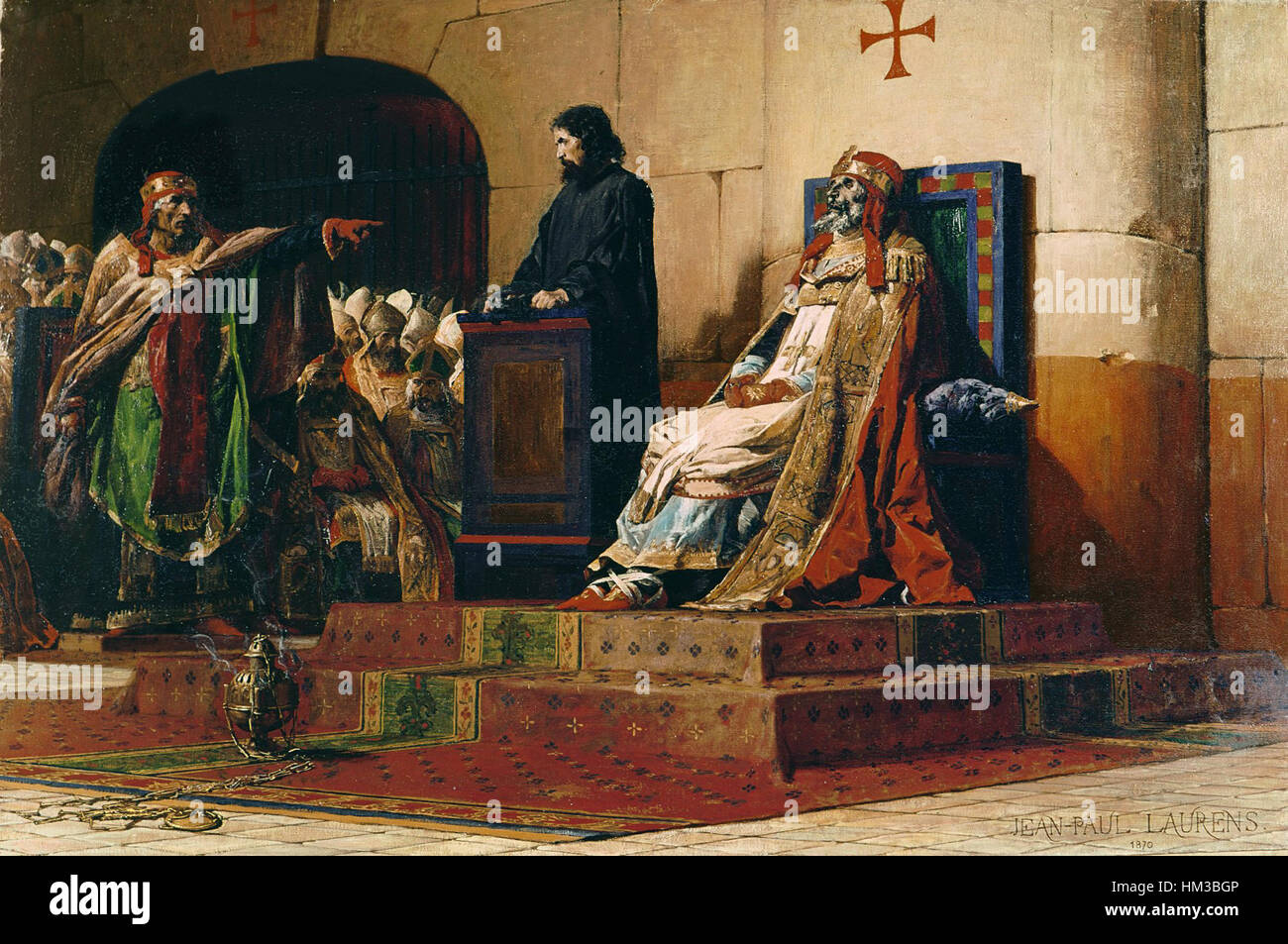 Jean Paul Laurens' painting 'Le Pape Formose et Etienne VII' (1870 ...