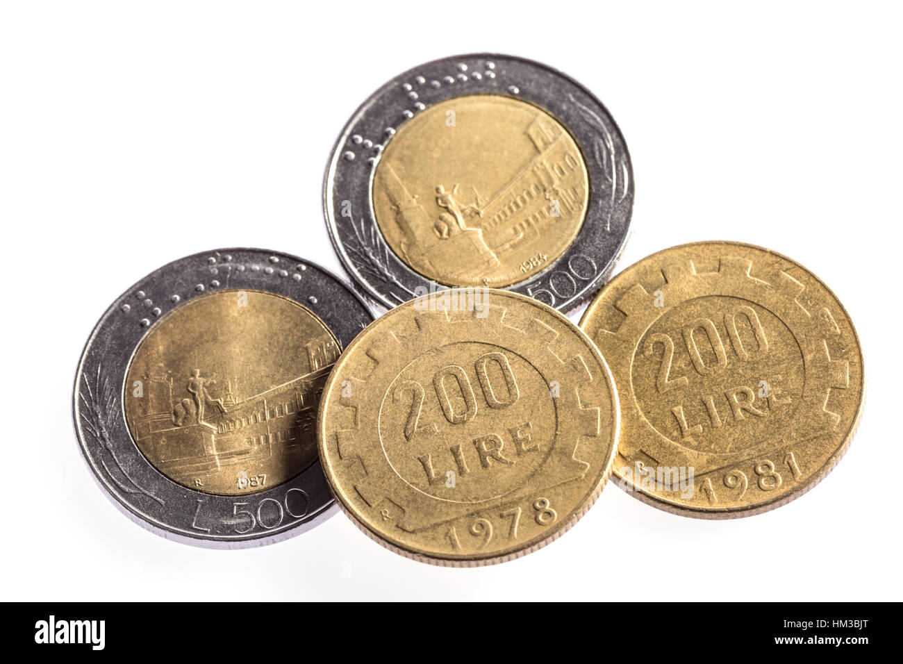 Coins italian lira hi-res stock photography and images - Alamy