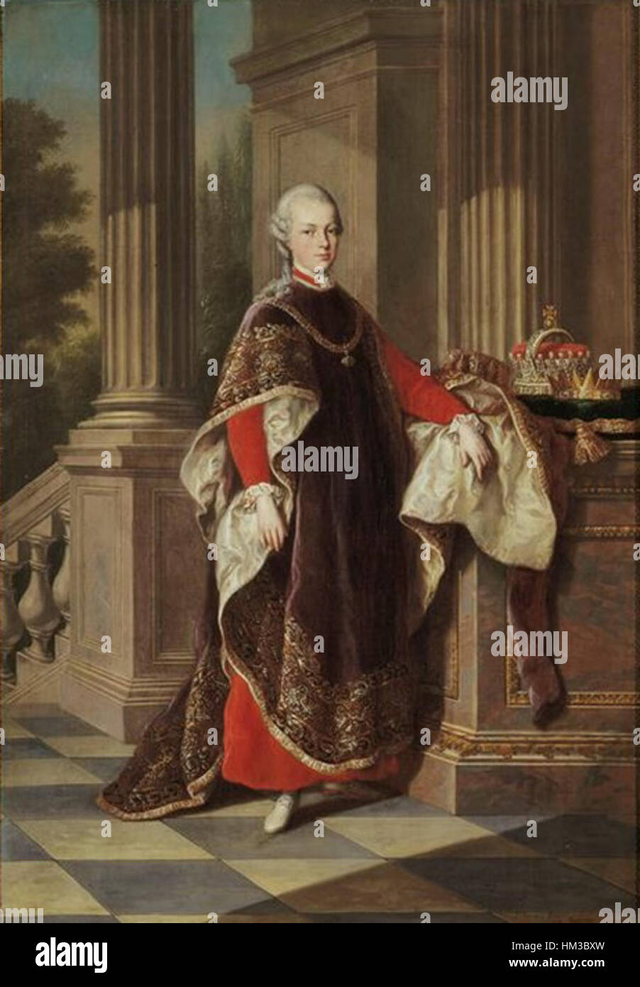This portrait of Kaiser Leopold II features the emperor in the ...