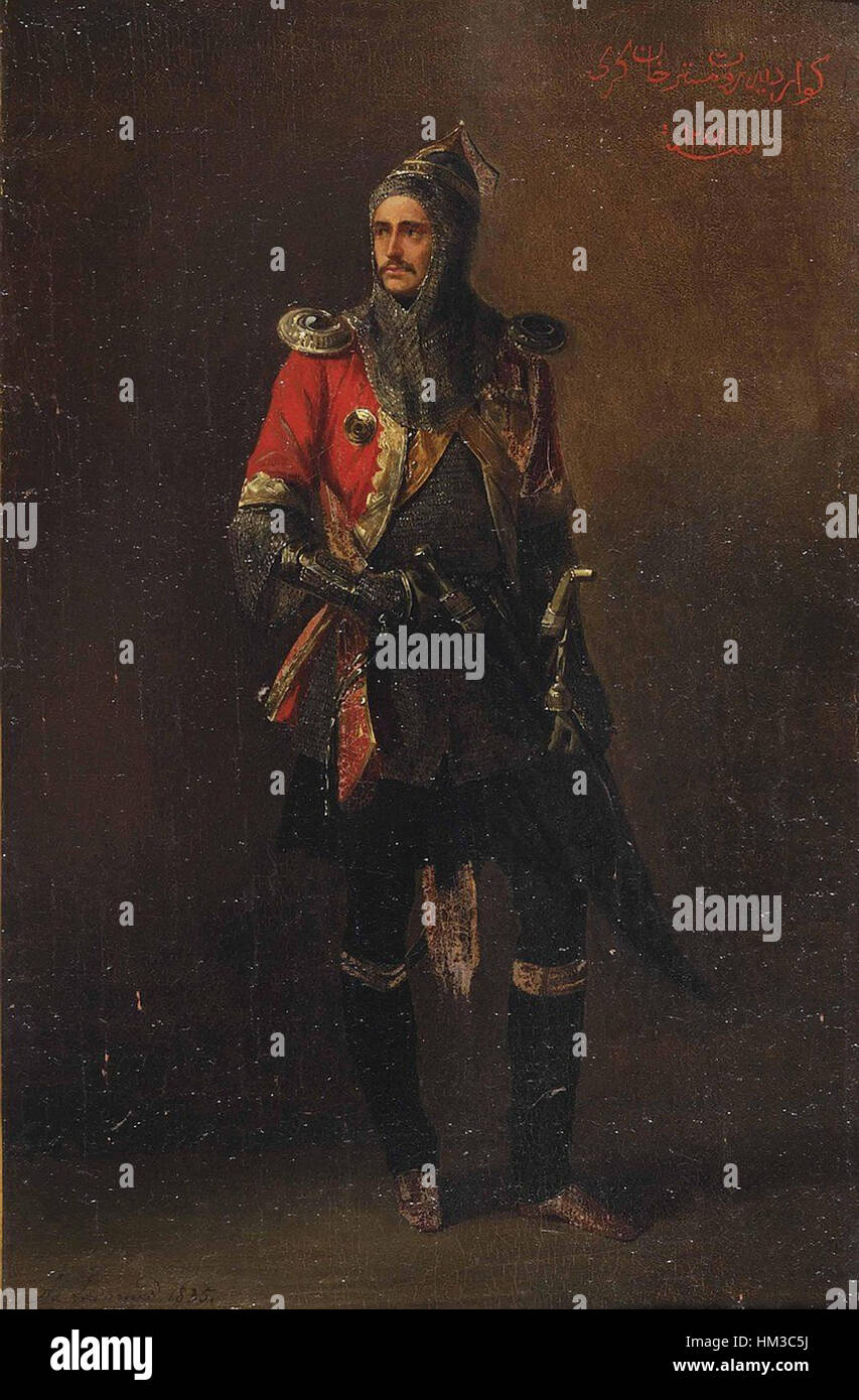 This portrait by Ladurner features a Caucasian officer, capturing the ...