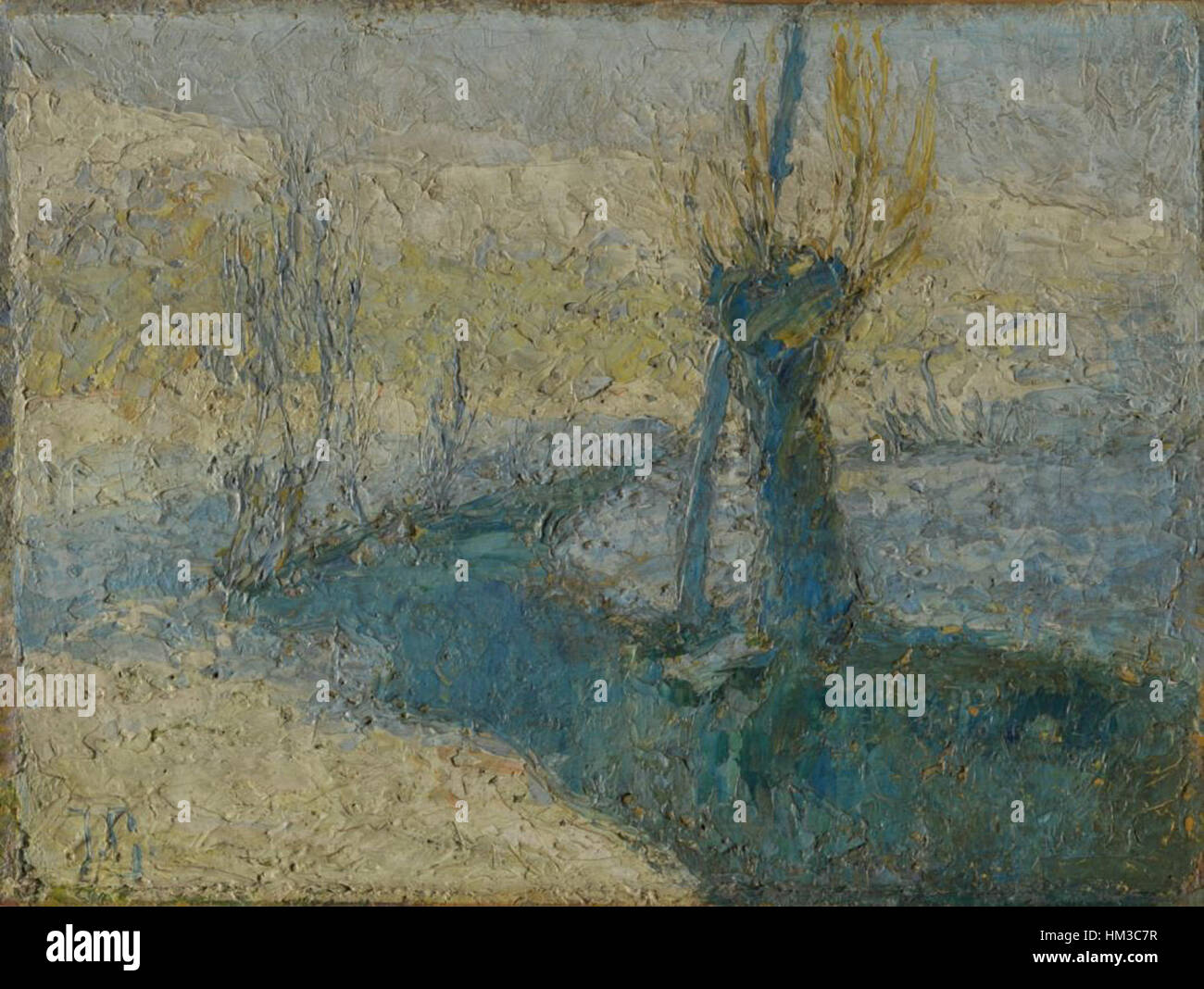 'Vrbe ob vodi' (Willows by the Water) by Ivan Grohar is a landscape ...