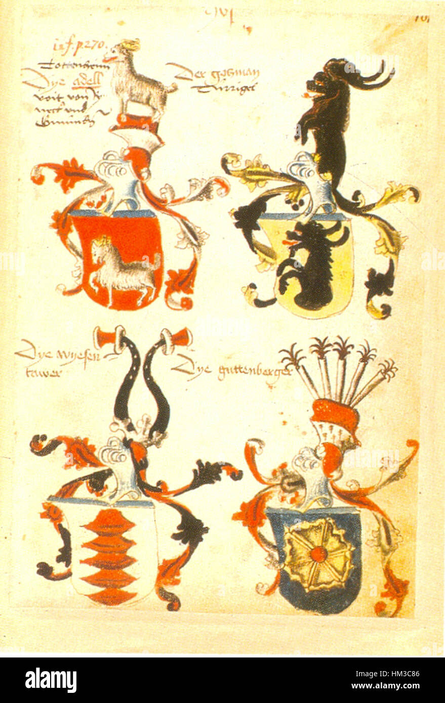 A page from the Ingeram Codex, a medieval manuscript containing ...