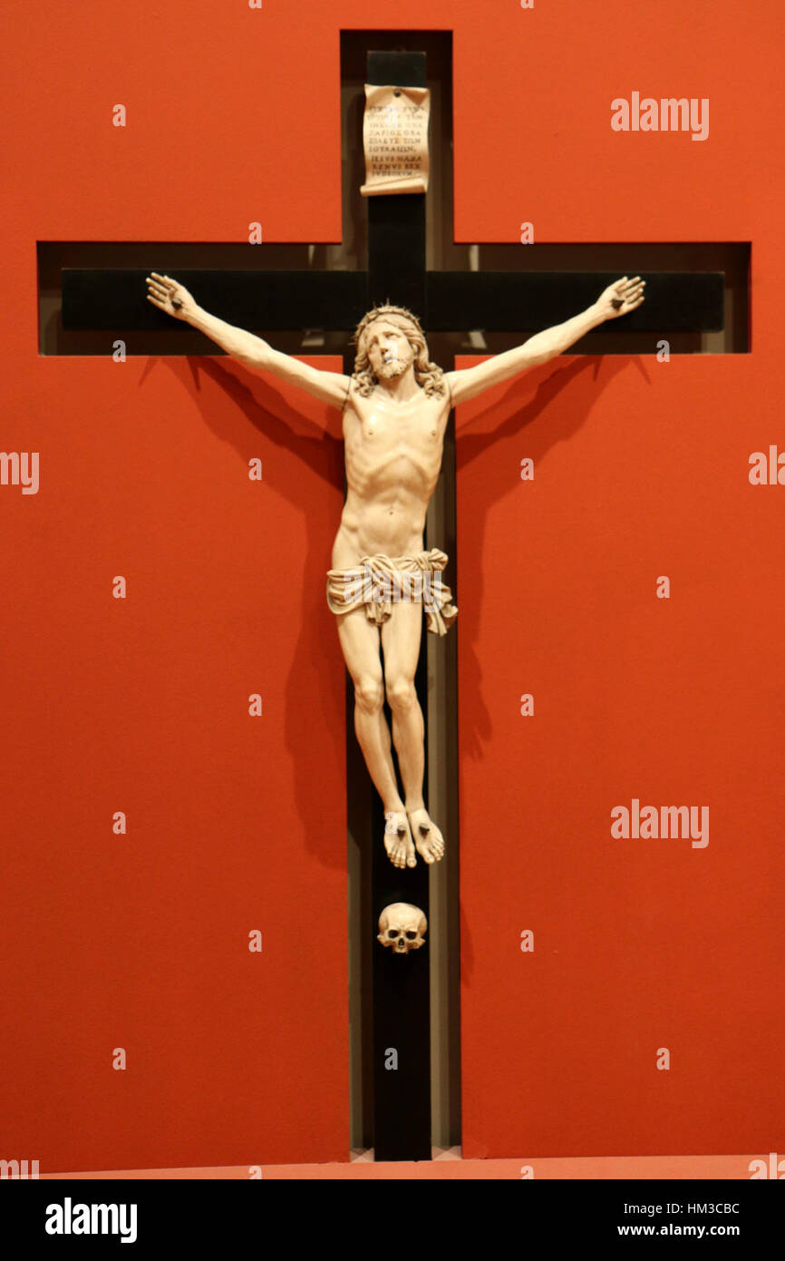 *Christ en ivoire*, an ivory sculpture attributed to Guillermin ...