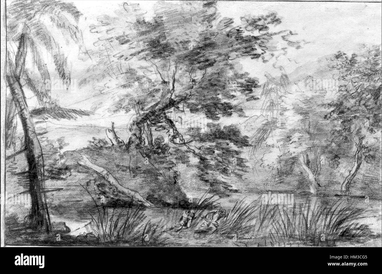 Wooded dutch landscape Black and White Stock Photos & Images - Alamy