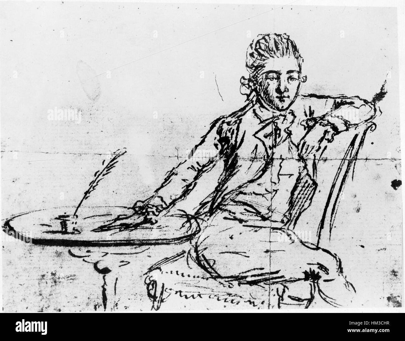 Self portrait oil painting artist Black and White Stock Photos & Images ...