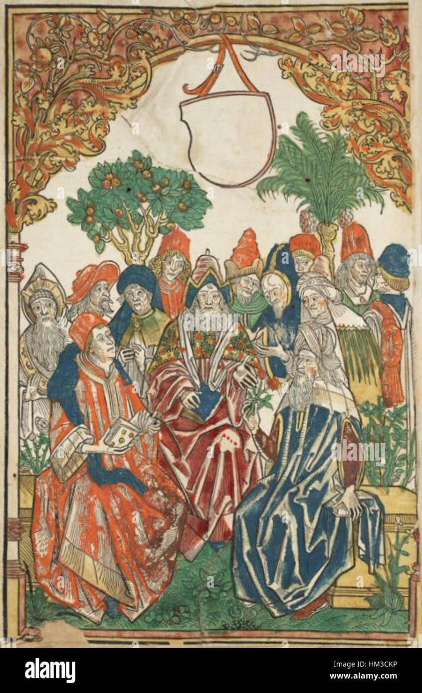 The ‘Hortus Sanitatis’ Frontispiece from 1485 is an illuminated ...