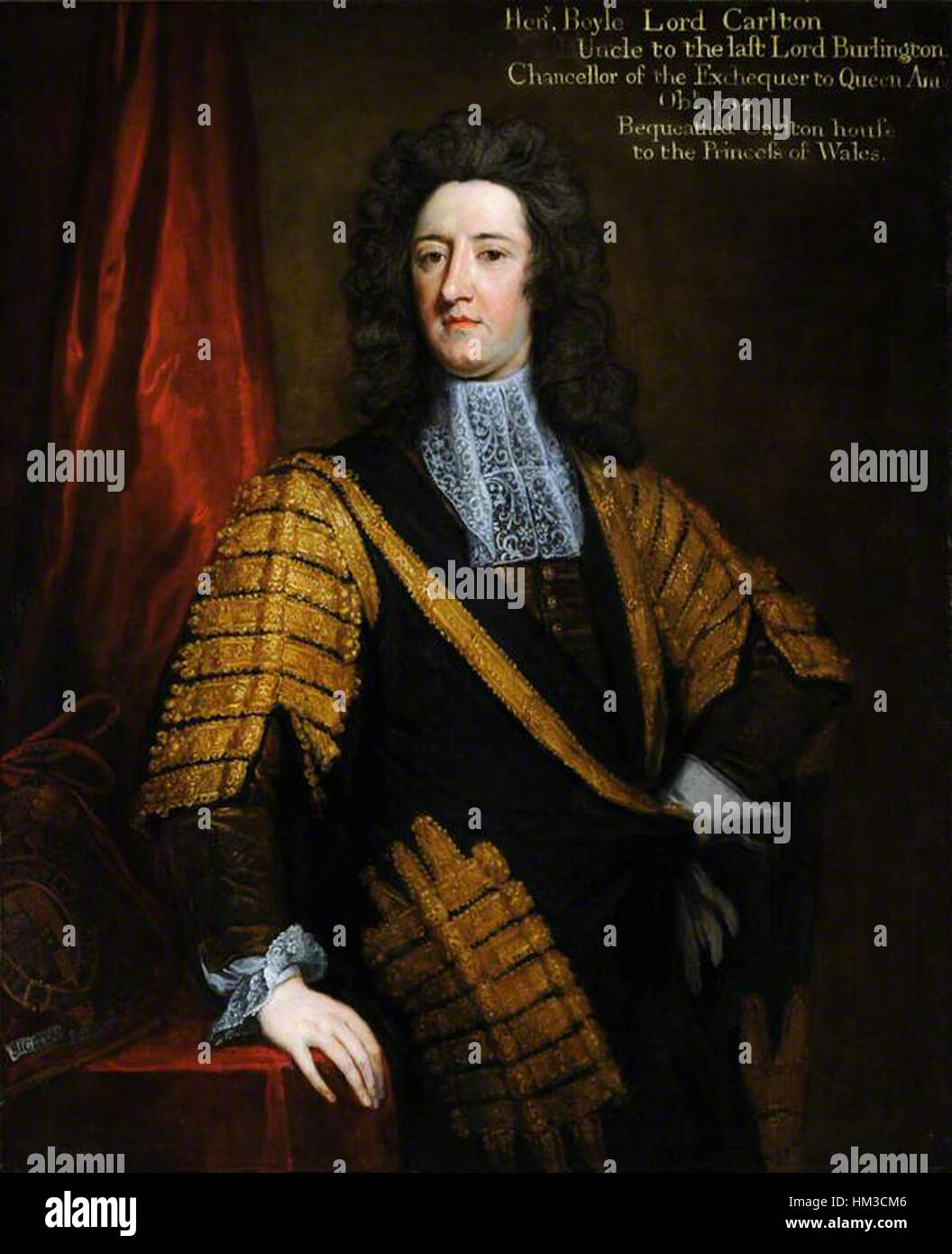 The portrait of *Henry Boyle, Lord Carleton*, painted by *Godfrey ...