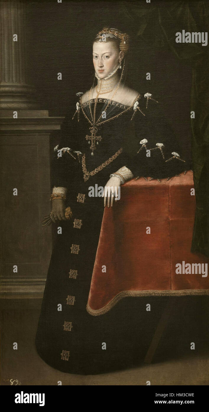 This is a historical portrait of Infanta Maria of Spain, a member of ...