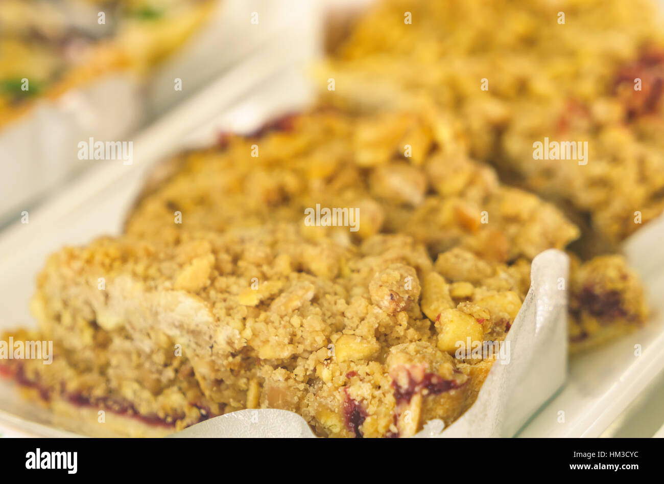 Bakery cakes and buns Stock Photo - Alamy