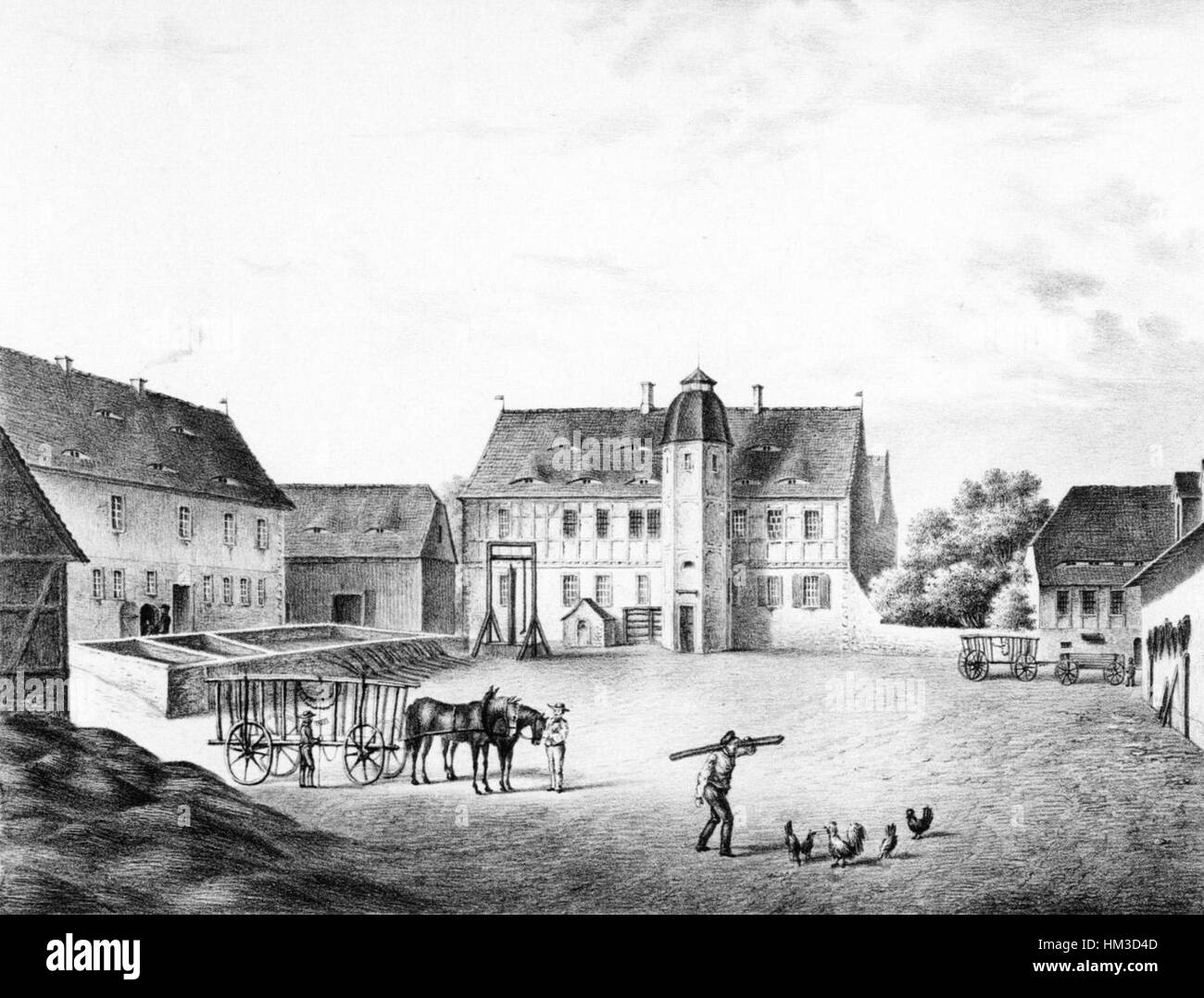 This 1860 painting by Hermsdorf captures a detailed and atmospheric ...