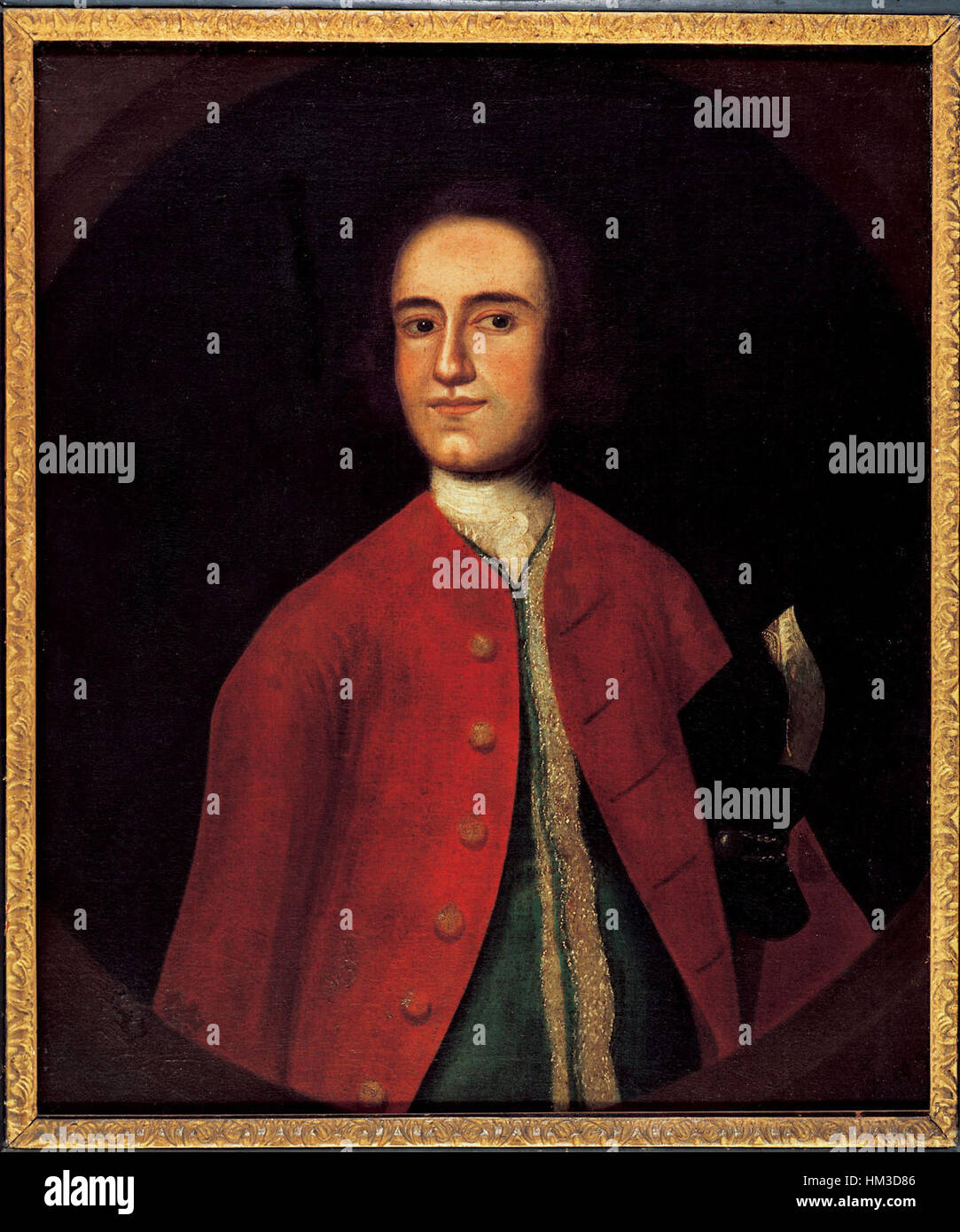 This portrait depicts Lawrence Washington, a key figure in 18th-century ...