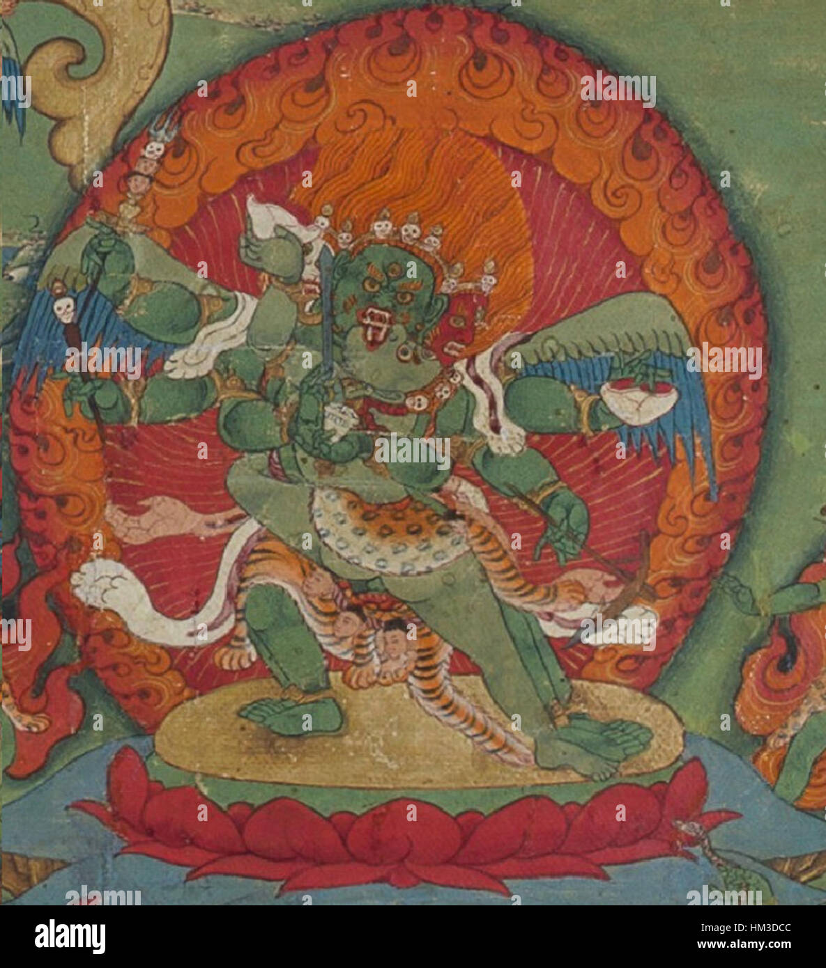 A depiction of Karma Heruka, a Buddhist deity in Tibetan Buddhism ...