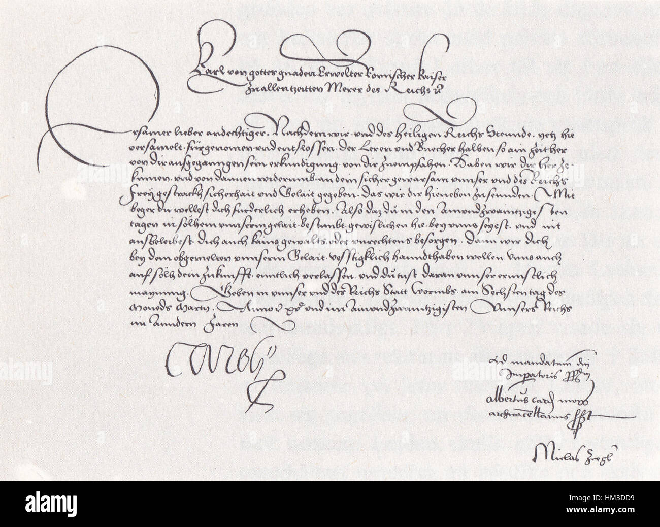 This historical document is an invitation to Worms, referencing the ...